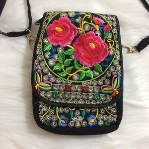 Bags | Embroidered Boho Crossbody Bag | Poshmark